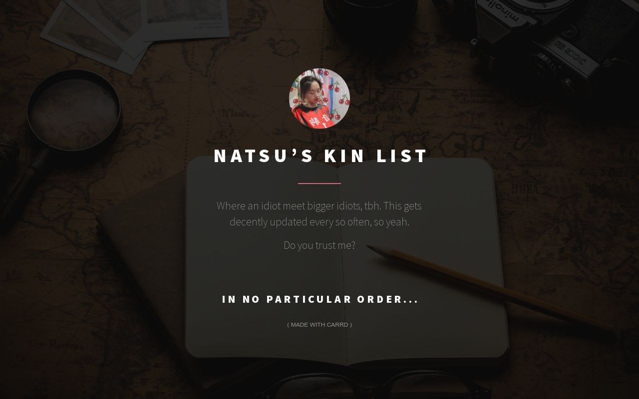 natsu’s kin list